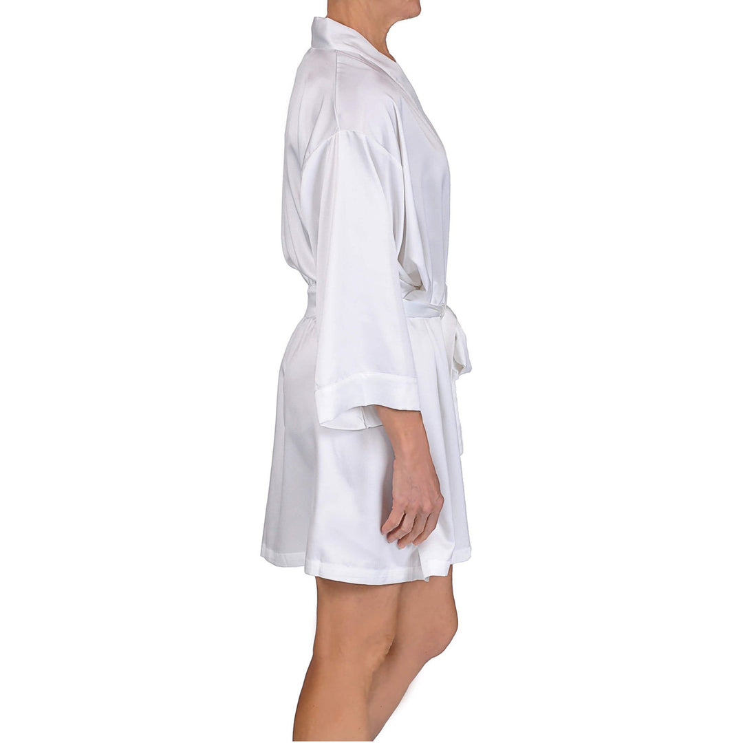 The Essential Women's Short Wrap Robe with Kimono Sleeves #35002 ...